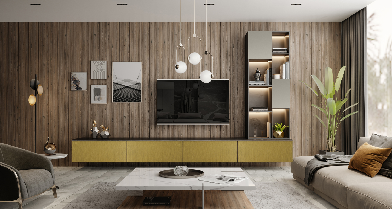 Brush Gold I PVC-PET Kaplı Panel